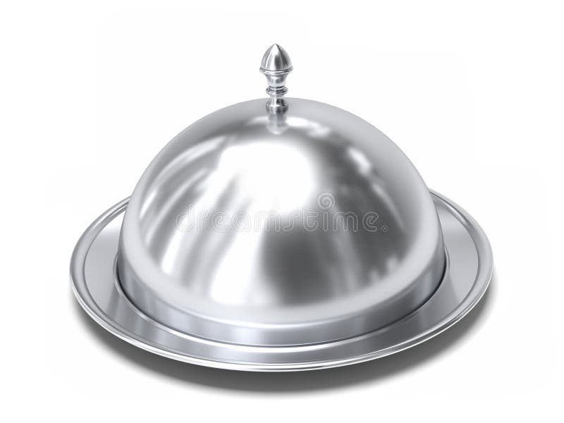 Silver cloche stock illustration. Illustration of service - 15690261