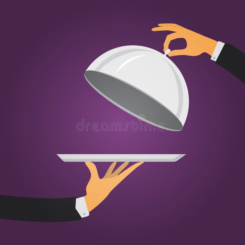 Cloche Food Tray Stock Illustrations – 11,314 Cloche Food Tray Stock ...