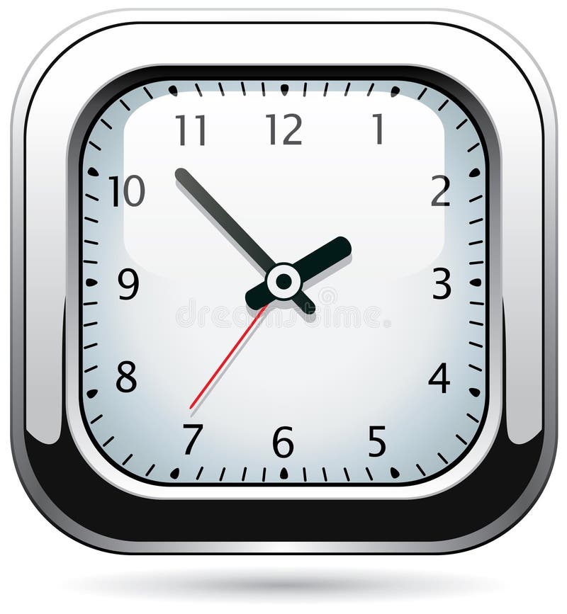 Silver Clock, Time, Year, Passing Simple Concept Stock Vector ...