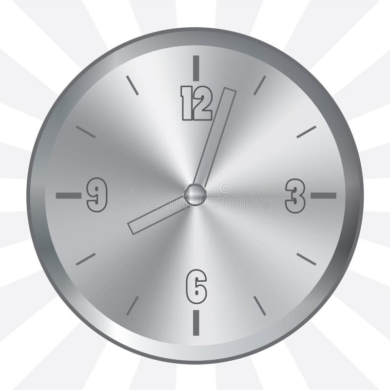 Silver Clock, Time, Year, Passing Simple Concept Stock Vector ...
