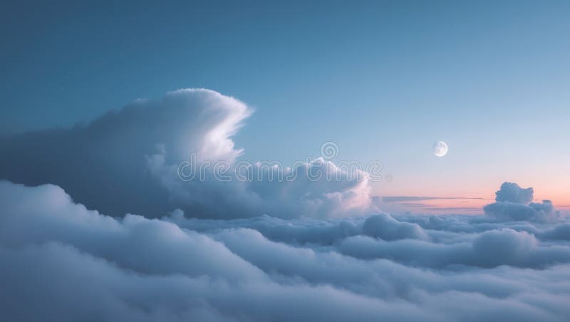 Silver Cloud Borders at Dusk Clouds with Silver Moonlit Edges at Stock ...