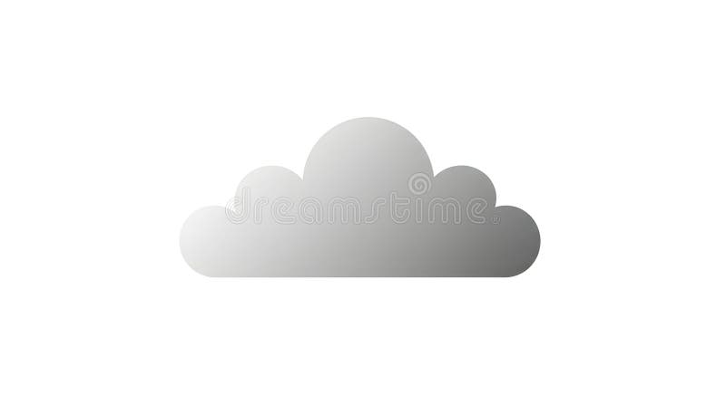 Silver Cloud Icon stock illustration. Illustration of fluffy - 370068418