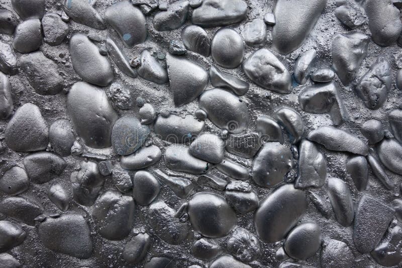 Silver coated stones stock image. Image of wall, stonewall - 275758369