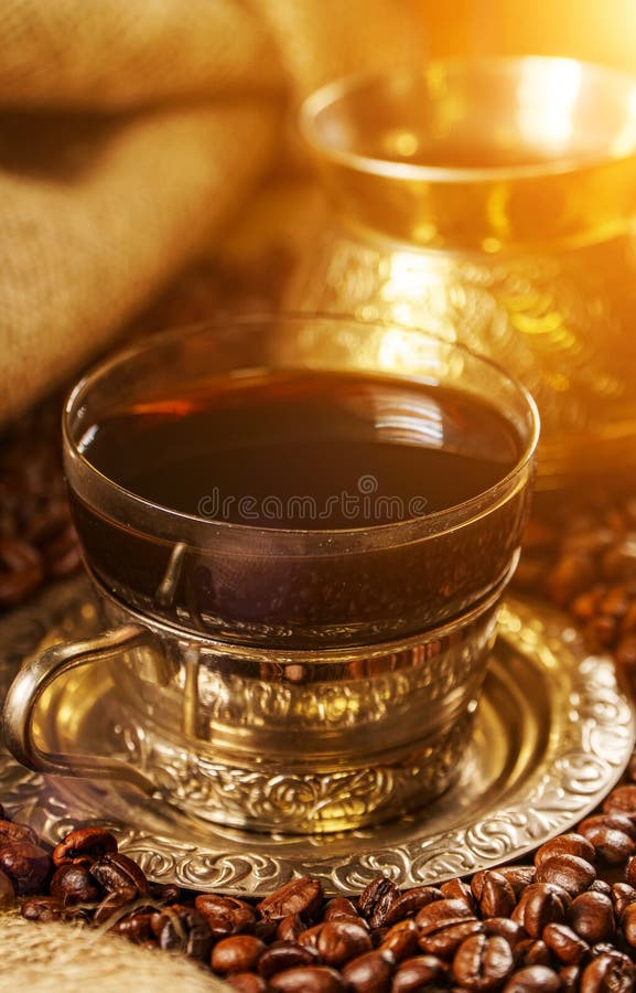 Silver coffee cup stock image. Image of aromatic, grain - 205661813