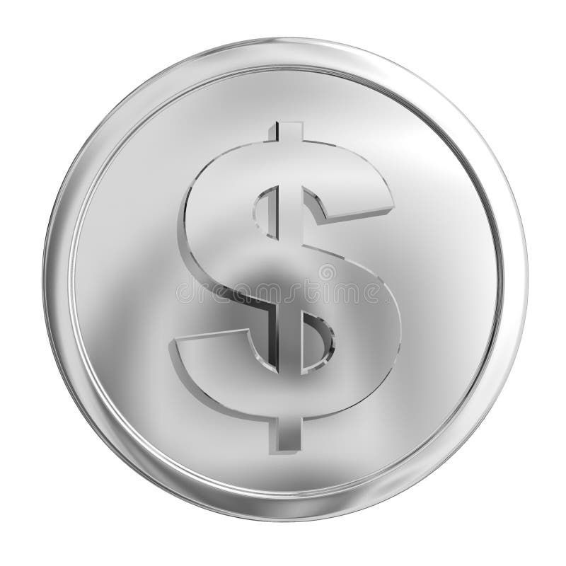 Silver coin stock illustration. Illustration of marketing - 16505458