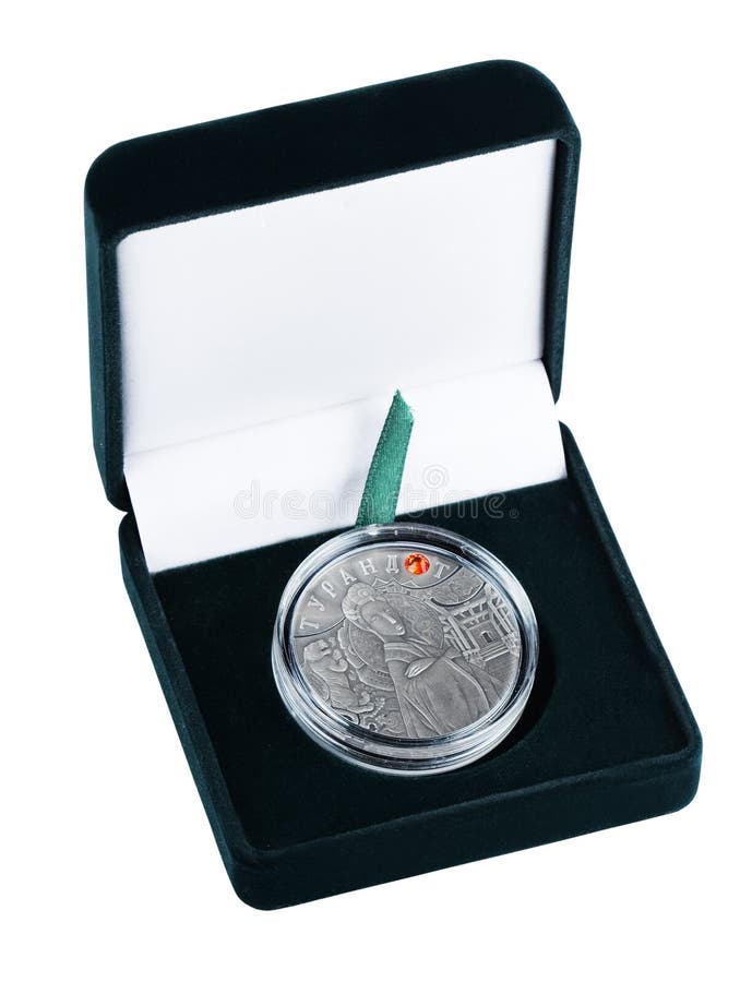 Silver coin in a case stock photo. Image of storage, coin - 17839526