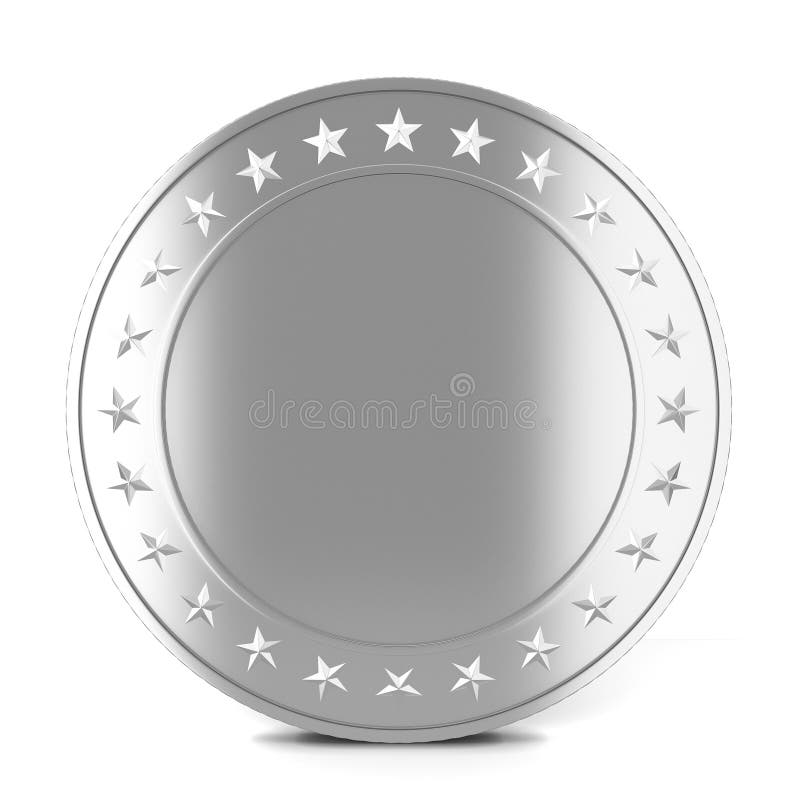 Silver coin stock illustration. Illustration of currency - 50253494