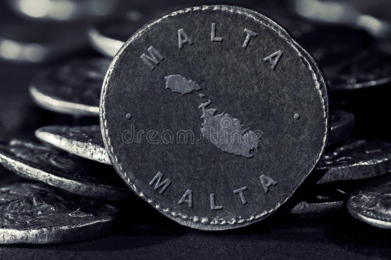 Silver Coin with Map of Malta Stock Illustration - Illustration of ...