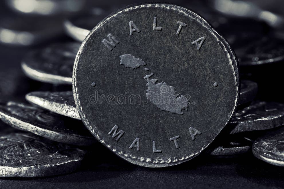 Silver Coin with Map of Malta Stock Illustration - Illustration of ...
