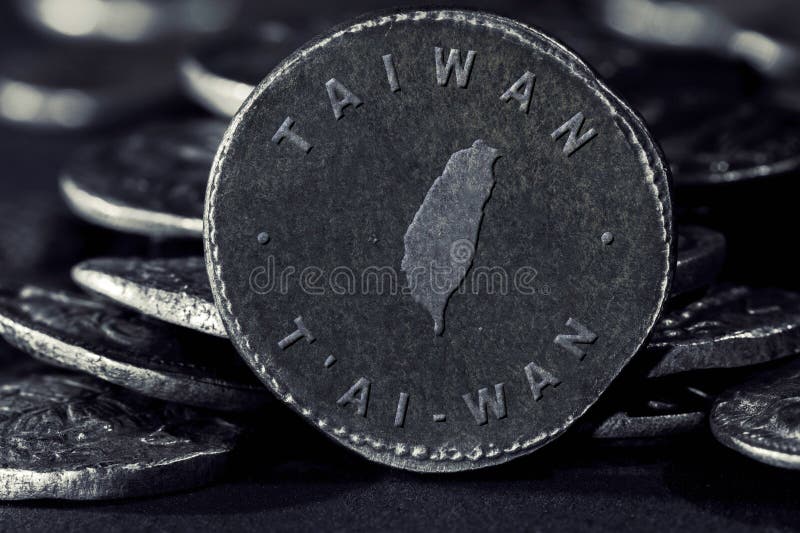 Silver Coin with Map of Taiwan Stock Illustration - Illustration of ...