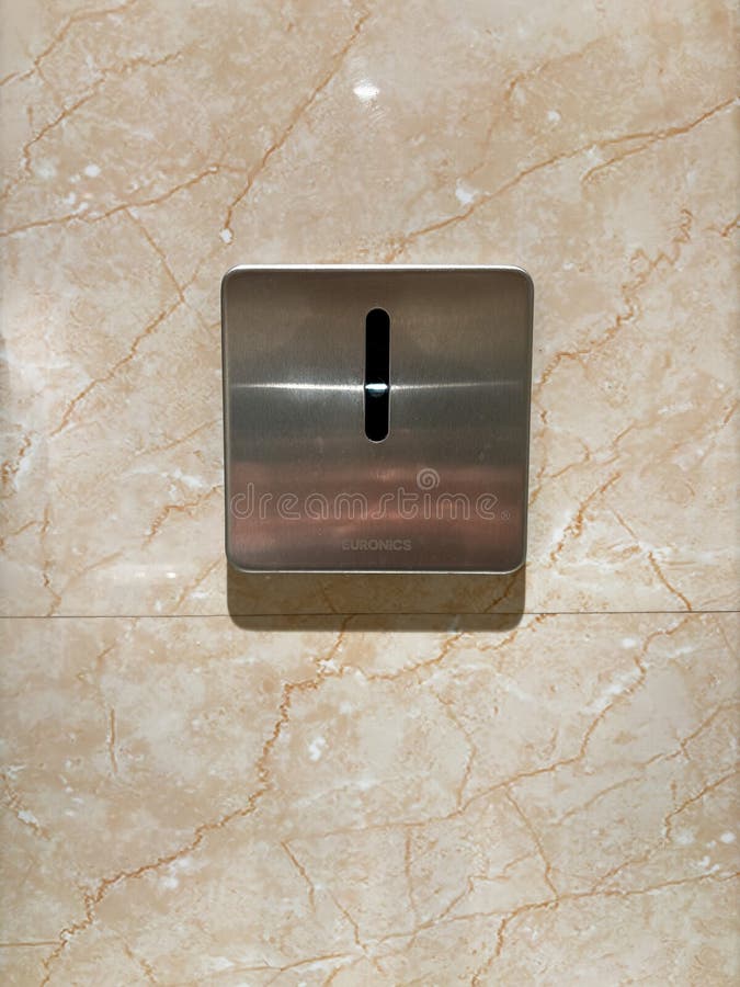 A Silver Coin Slot Urinal Human Detector Stock Image - Image of ...