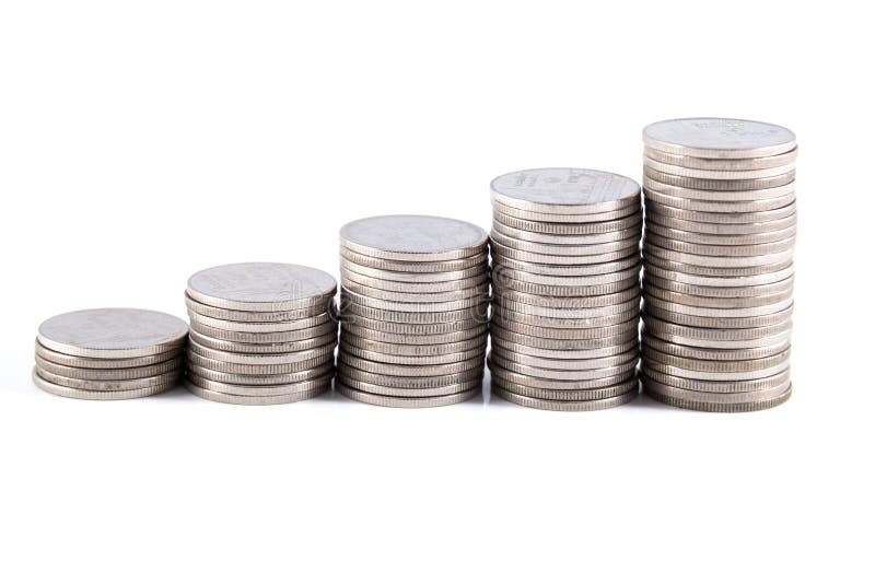 Stack Silver Coin, Success stock photo. Image of jackpot - 31145330