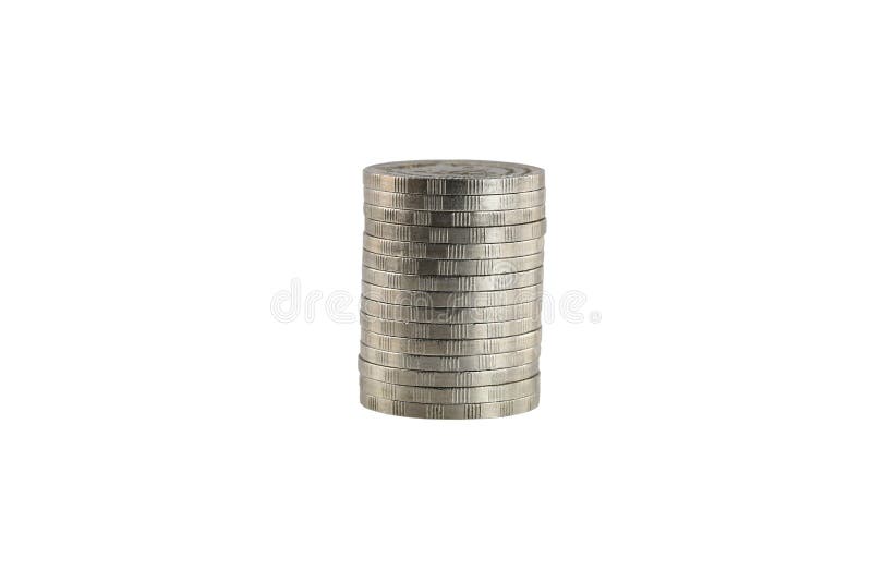 Silver Coin Stack in Concept of Business Growth. Stock Image - Image of ...