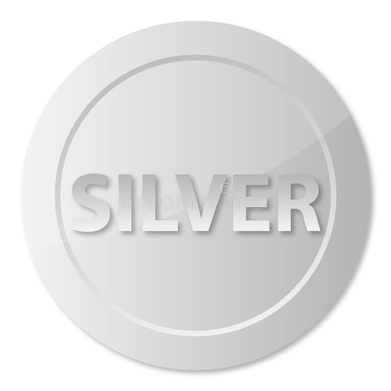 Silver Coin Isolated on White, Vector Illustration Stock Vector ...