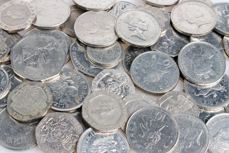 Silver coins stock photo. Image of sterling, silver, currency - 12267796