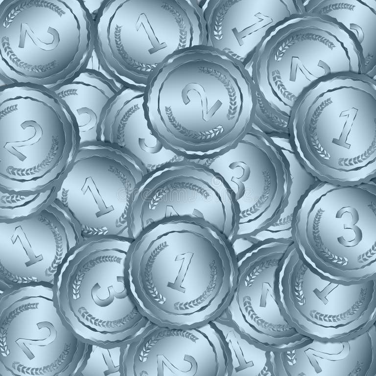 Silver Coins stock illustration. Illustration of floral - 48445777