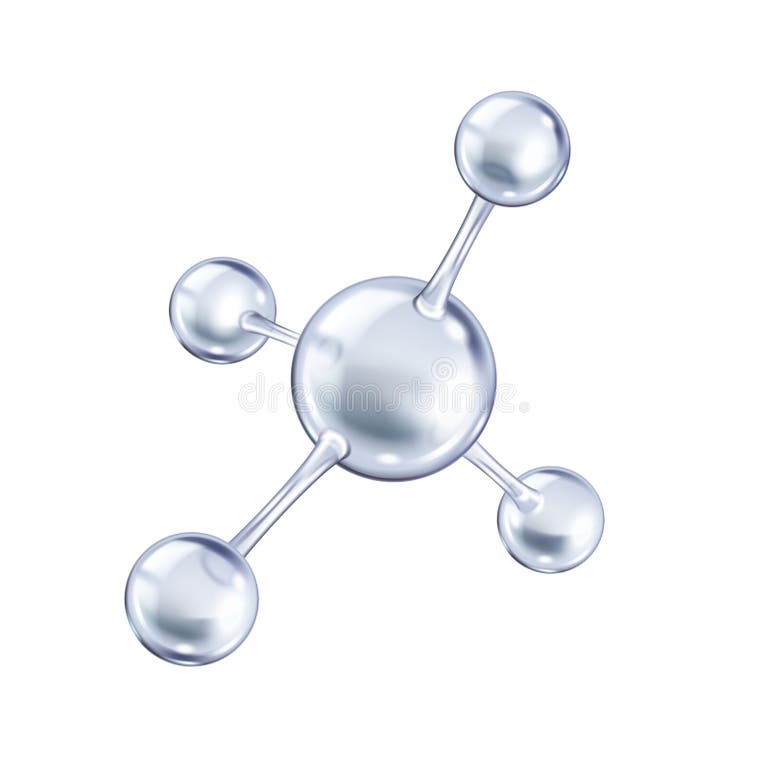 Silver Collagen Molecule Model Realistic Vector Illustration Stock ...