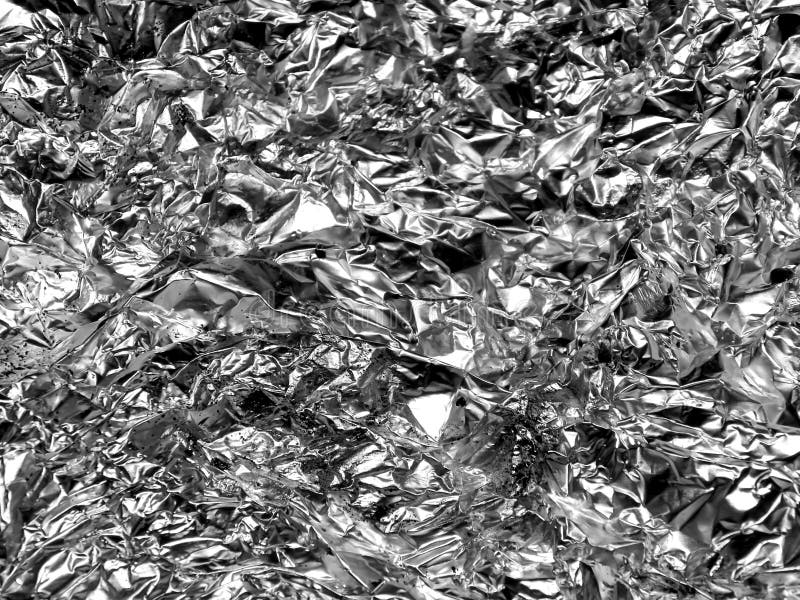 Silver color crumpled foil stock photo. Image of closeup - 81187268