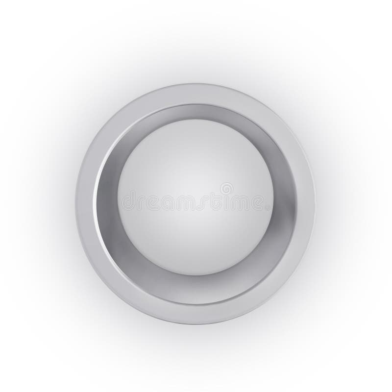 Silver Color 3d Ring Isolated on White Background. 3D Render Stock ...