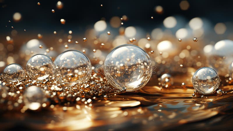 Silver Color Particles Pattern Glitter Selective Focused Background ...