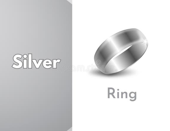 Silver Color Picture with Example Ring Silver Color, Kids Learning - 1 ...