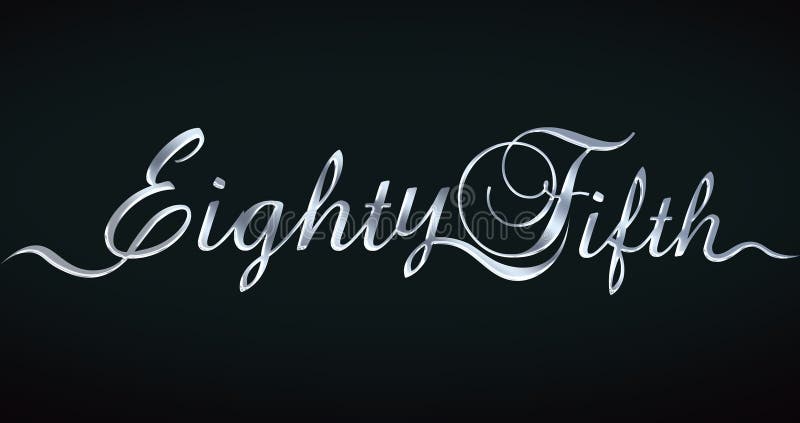 Eighty-Fifth Birthday Isolated Silver Wording on Transparent Background ...