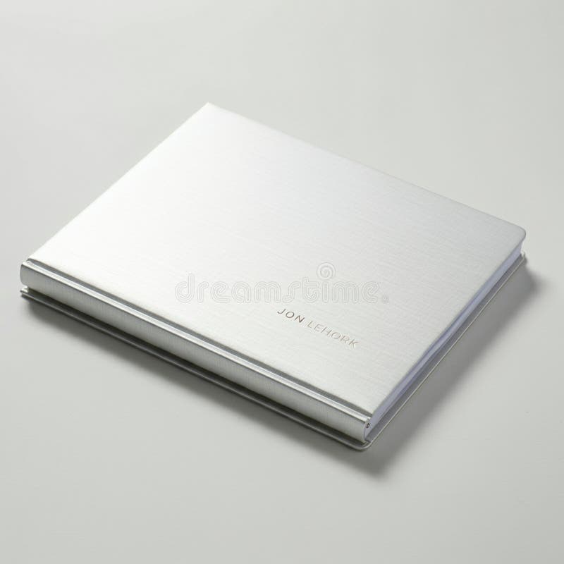 Silver-colored, Hardcover Book on a Flat Surface. the Exterior Has a ...