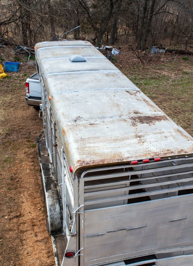 Parked Silver Stock Trailer Stock Image - Image of horse, pull: 251810907