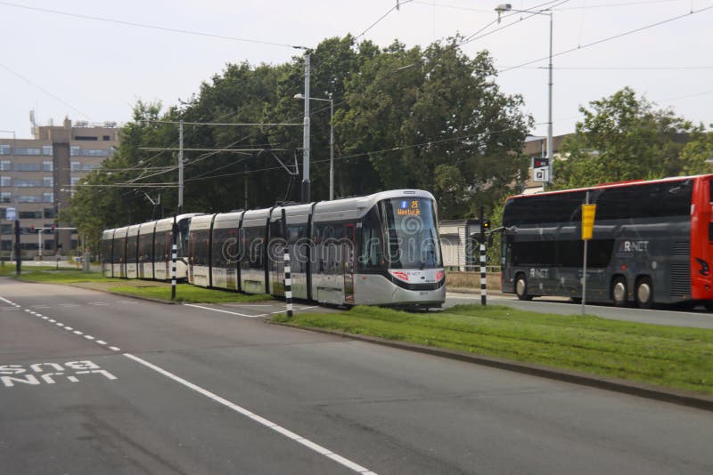 Silver Colored Urbos 100 CAF Tram of R-NET Runned by GVB Editorial ...