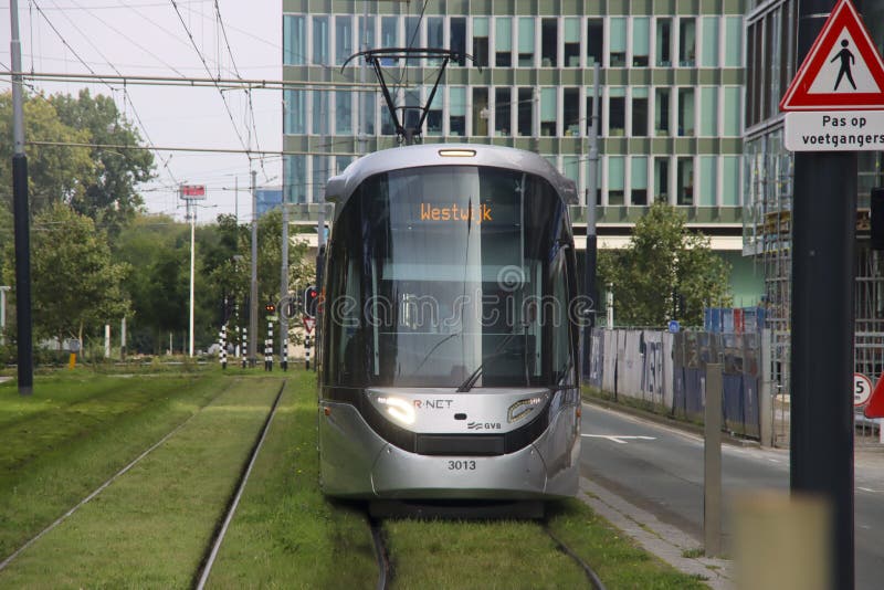Silver Colored Urbos 100 CAF Tram of R-NET Runned by GVB Editorial ...