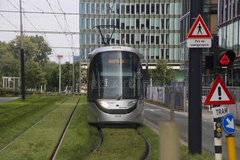 Silver Colored Urbos 100 CAF Tram of R-NET Runned by GVB Editorial ...