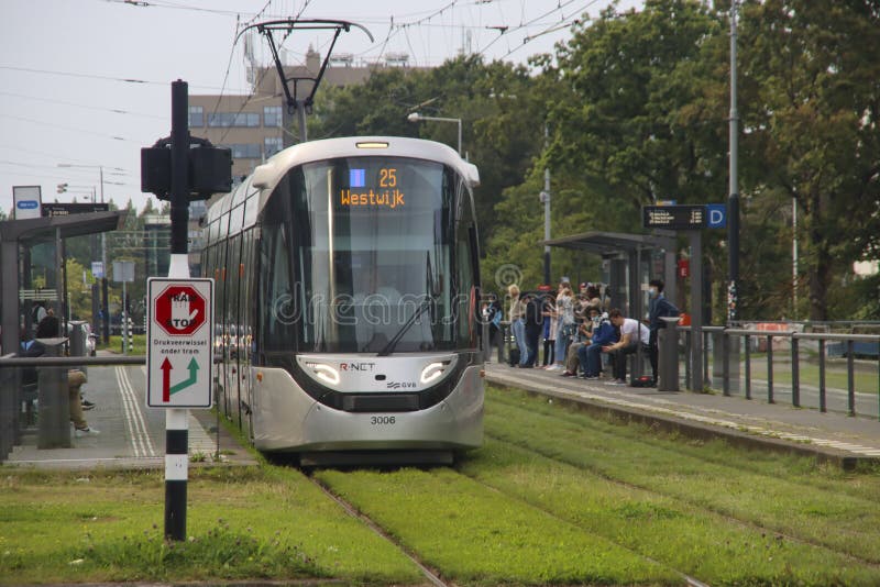 Silver Colored Urbos 100 CAF Tram of R-NET Runned by GVB Editorial ...