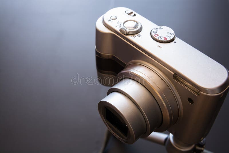 Silver Compact Digital Photo Camera. Stock Photo - Image of ...
