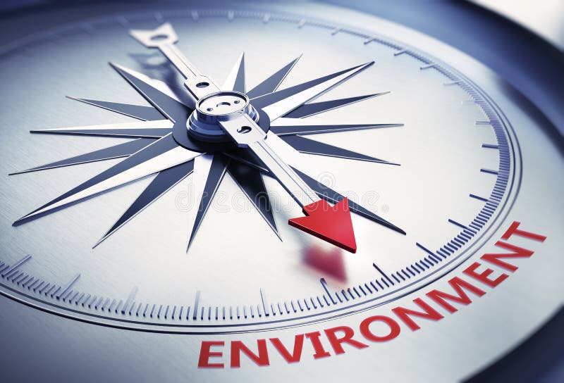 White Compass - Concept Sustainability Stock Illustration ...