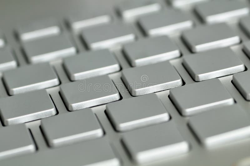 Silver computer keyboard. stock photo. Image of silver - 65968472