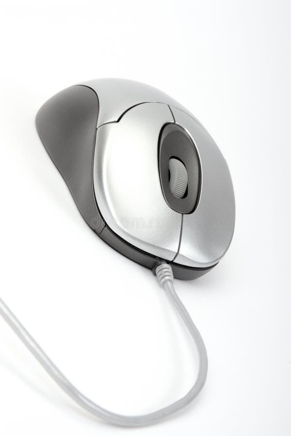 Silver computer mouse stock image. Image of laptop, scrolling - 11019949