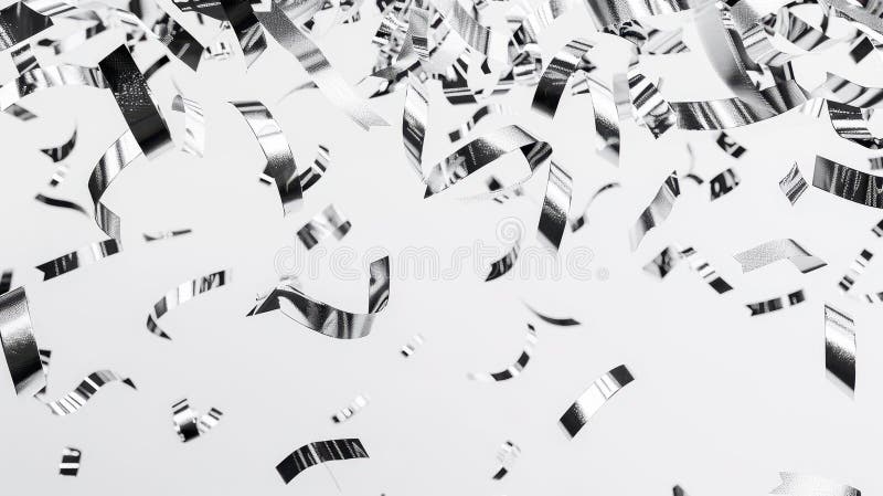 The Silver Falling Confetti.AI Generated Image Stock Photo - Image of confetti, holiday: 383161948