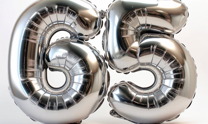 Silver Congratulatory Balloons in the Shape of the Number 1. Stock ...