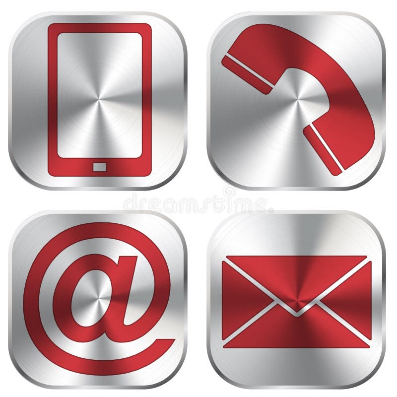 Mail icon and blue phone stock vector. Illustration of letter - 20327277