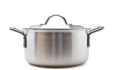 Silver cooking pot stock image. Image of cookware, gray - 21741857
