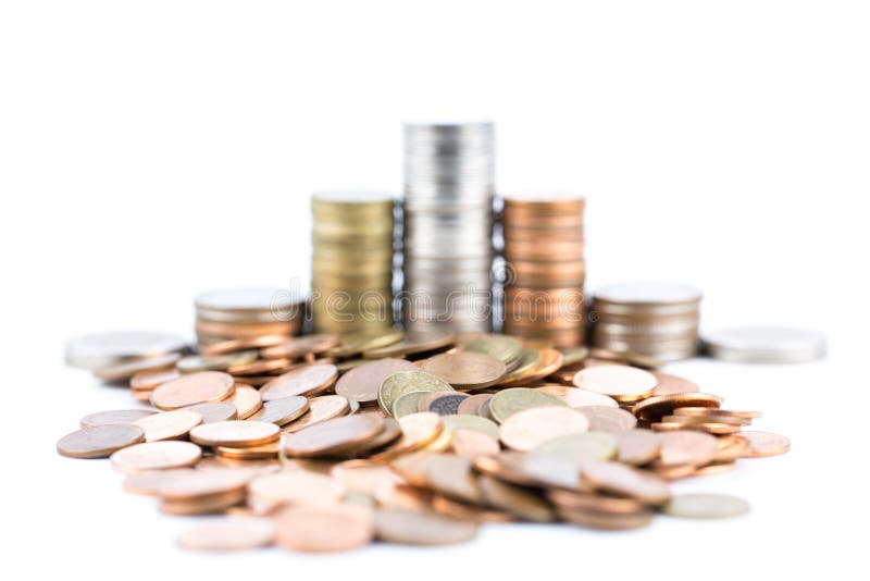 Silver and copper coins stock image. Image of coin, metal - 95803647