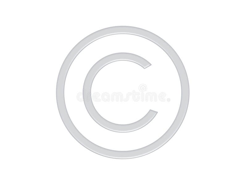 Silver copyright symbol stock illustration. Illustration of property ...
