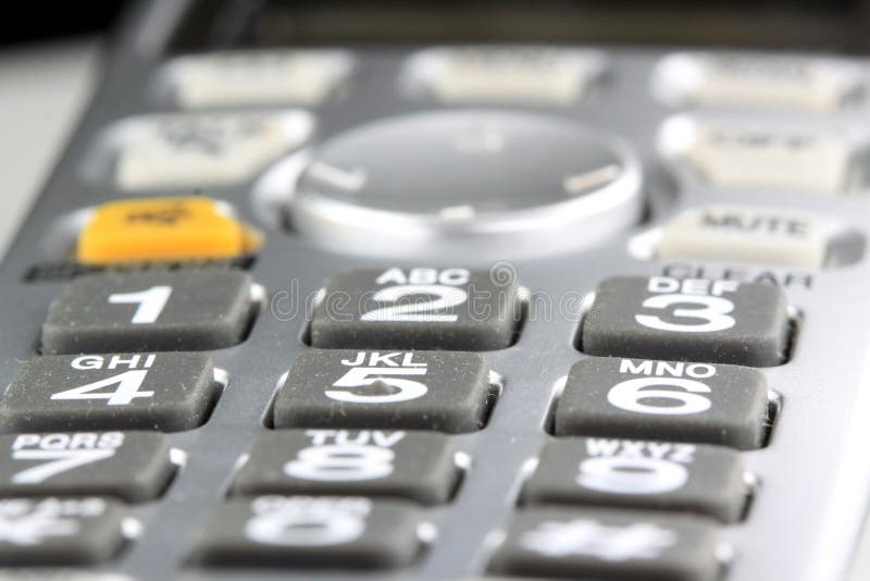 Silver Cordless Phone Keypad Closeup Stock Image - Image of device ...