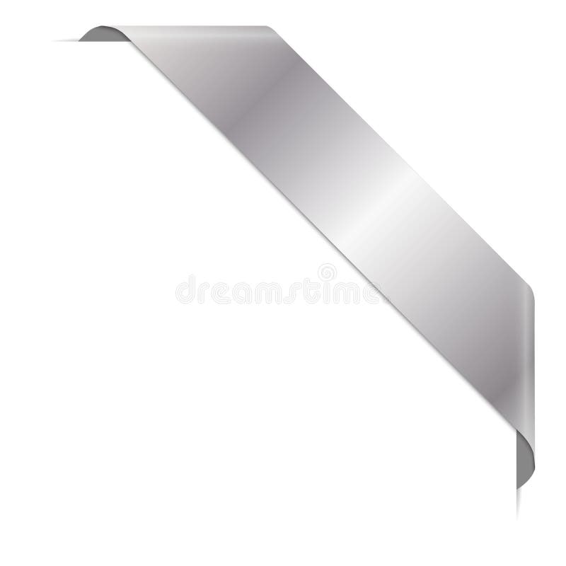 White Corner Banner Design Element Isolated on Transparent Background ...
