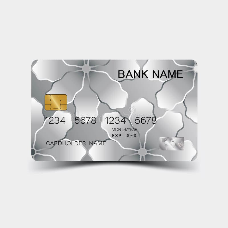 Silver Credit Card Design. and Inspiration from Abstract. Stock Vector ...