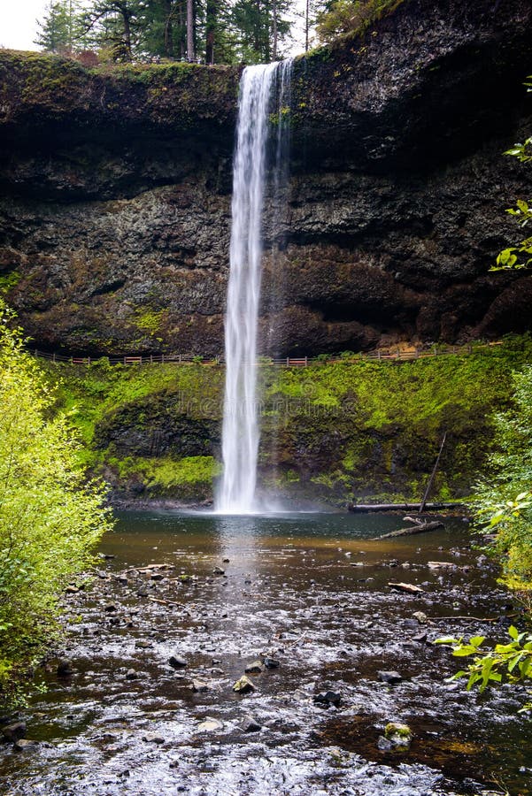 Silver Creek and South Falls in Silver Falls State Park Stock Image ...