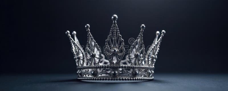 Silver Crown Silhouette, Minimalist Style, Sharp Lines , Refined ...