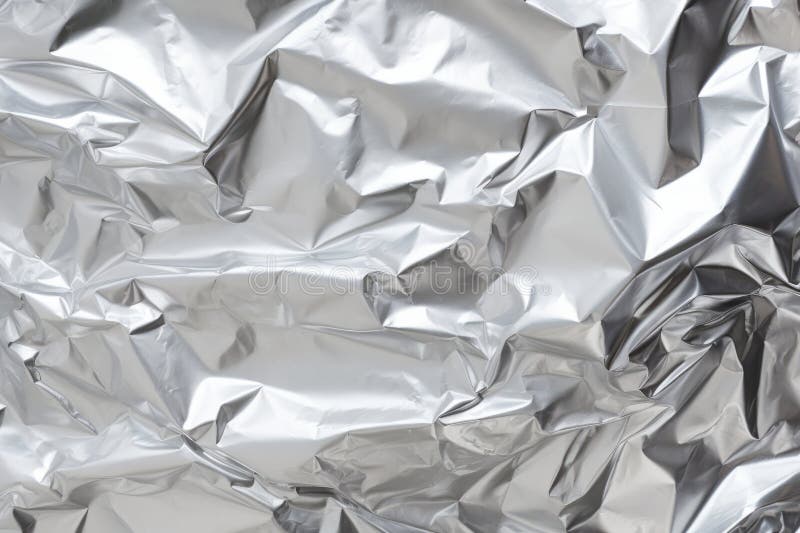 Silver Crumpled Tinfoil Texture Background Stock Image - Image of ...