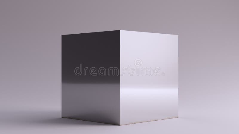Silver Cube simple stock illustration. Illustration of elegant - 185247300