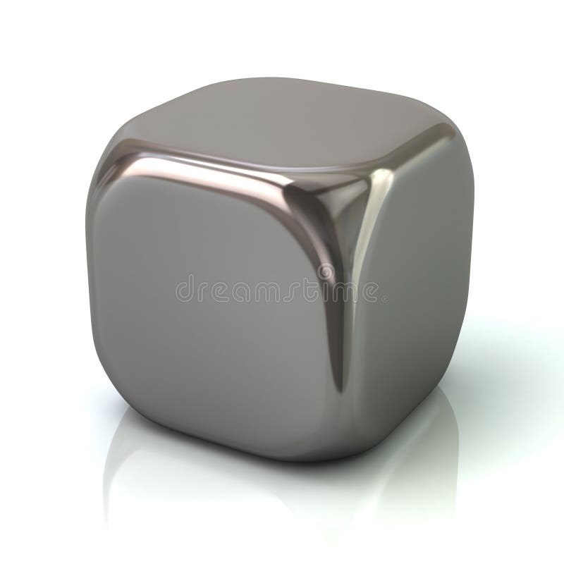 Silver cube with borders stock illustration. Illustration of shell ...